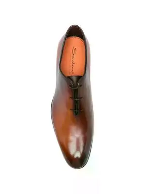 Santoni Lace-up Almond-toe Loafers