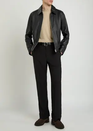 BOSS Grained Leather Jacket