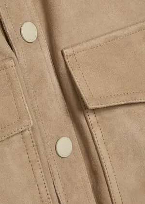 Canali Panelled Suede And Ribbed-knit Jacket - Stone