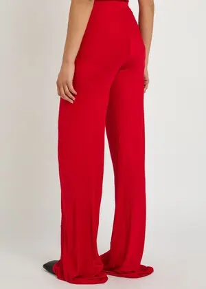 Rick Owens Bias Fine-knit Trousers - Red
