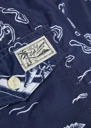 Polo Ralph Lauren Printed Swim Shorts - Blue