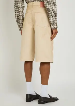 Acne Studios Paint-splatter Denim Shorts - White