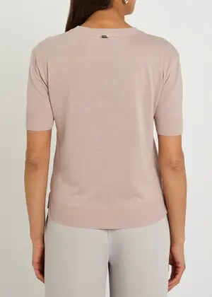 Herno Fine-knit T-shirt - Light Pink
