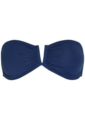 Melissa Odabash Alba Pleated Bikini Top - Navy