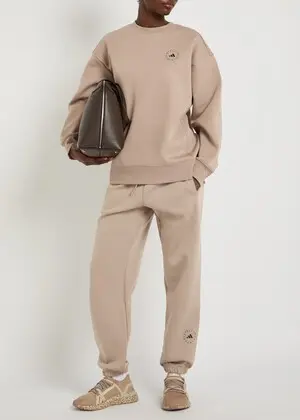 Stella McCartney Adidas X Logo-print Cotton Sweatpants - Brown