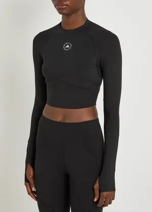 Stella McCartney Adidas X Training Cropped Top - Black
