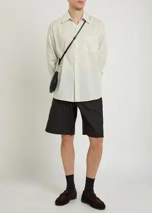 Our Legacy Above Pinstriped Cotton-blend Shirt - White