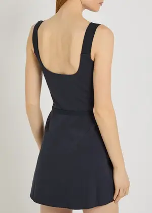 SPENCE Court Piqué Ponte Mini Dress - Navy