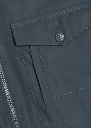 Stone Island Ghost Logo Cotton-poplin Overshirt - Blue