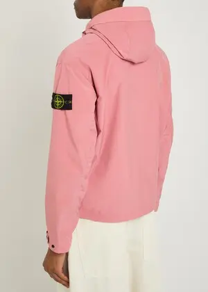 Stone Island Hooded Poplin Jacket - Pink