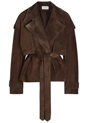 ARMARIUM Flamina Belted Suede Trench Jacket