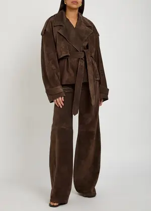 ARMARIUM Flamina Belted Suede Trench Jacket