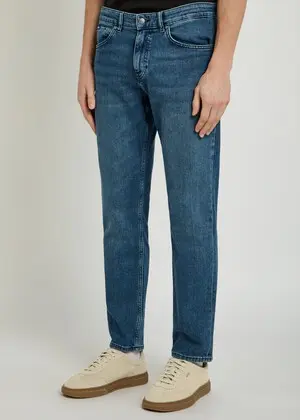 BOSS Tapered-leg Jeans - Navy