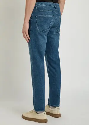 BOSS Tapered-leg Jeans - Navy