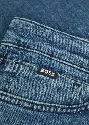 BOSS Tapered-leg Jeans - Navy