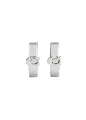 COACH Logo Hoop Earrings
