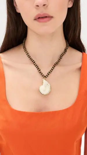 Maison Irem Orb Seashell Pendant Necklace