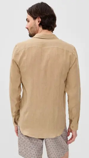 Orlebar Brown Giles Stitched Top - Biscuit