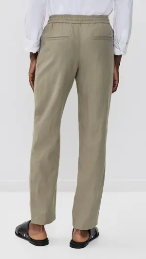 LES DEUX Patrick Linen Pants - Laurel Oak Sand