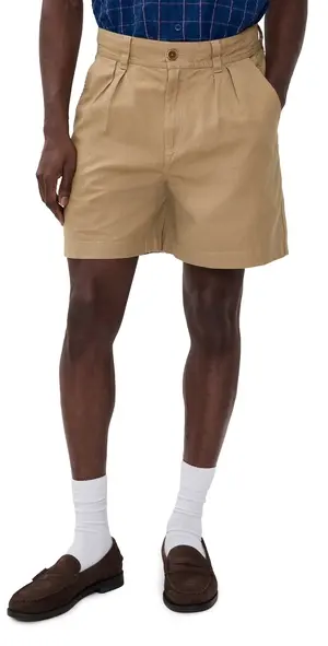 MCTAVISH Pleated Hemp Blend Shorts
