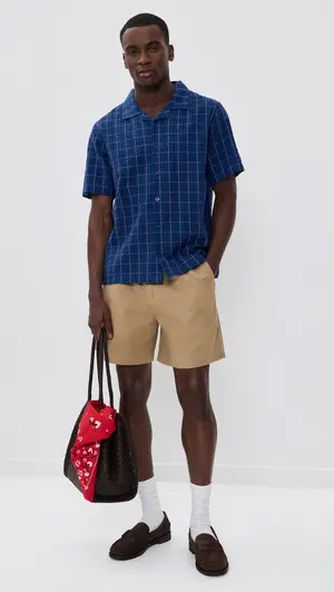 MCTAVISH Pleated Hemp Blend Shorts