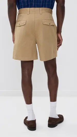 MCTAVISH Pleated Hemp Blend Shorts