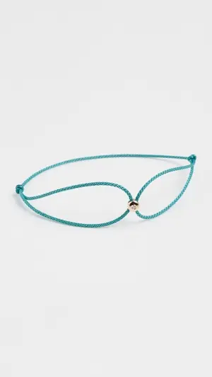Ef Collection 14k Gold Diamond Dot Cord Bracelet - Lagoon