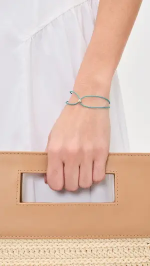 Ef Collection 14k Gold Diamond Dot Cord Bracelet - Lagoon