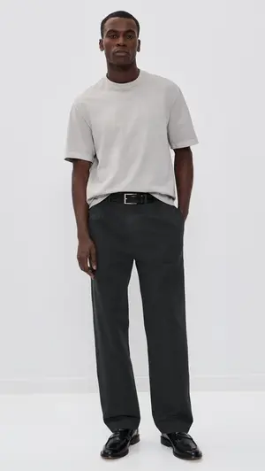 Madewell Cotton Twill Single Pleat Pants