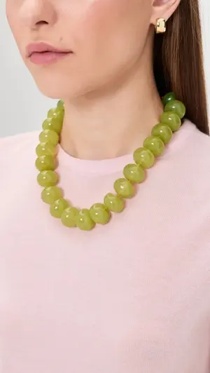 Baublebar Joan Semi Precious Necklace - Olive