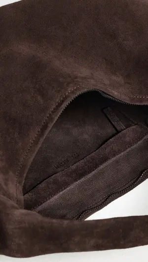 ST. AGNI Suede Bon Bon Bag - Coffee