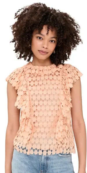 Ulla Johnson Daevy Lace Top - Blush