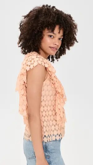 Ulla Johnson Daevy Lace Top - Blush