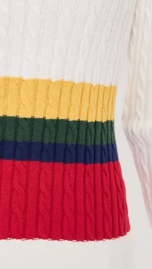 ROWING BLAZERS Primary Stripe Cable Knit Pullover