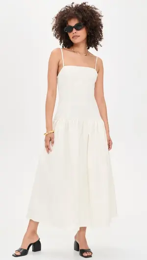 Endless Rose Linen Drop Waist Maxi Dress