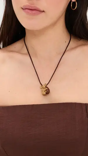 Zimmermann Mira Koala Pendant Necklace - Gold/red