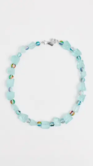 IAN CHARMS Iced Out Beaded Necklace