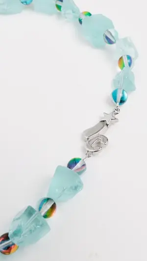 IAN CHARMS Iced Out Beaded Necklace