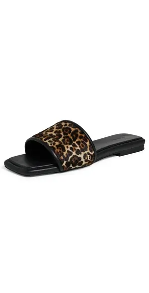 ANINE BING Ria Print Haircalf Slides