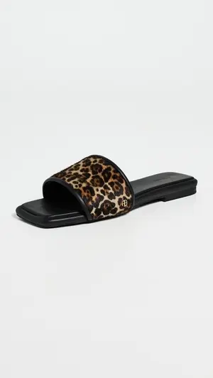ANINE BING Ria Print Haircalf Slides