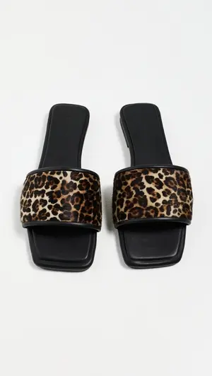 ANINE BING Ria Print Haircalf Slides