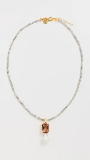 Maison Irem Thale Stone And Pearl Necklace