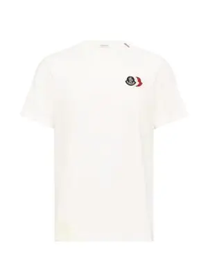 Moncler Embroidered Tricolor Logo Cotton T-shirt