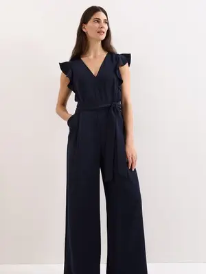 PHASE EIGHT Kallie Frill V-neck Jumpsuit