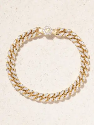 David Yurman 18-karat And Diamond Curb Chain Bracelet - Gold