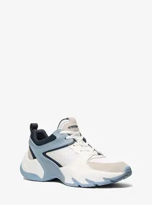 Michael Kors Chase Mixed-media Trainer