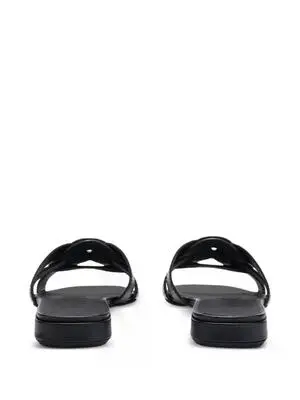 Furla Summer Leather Sandals - Black