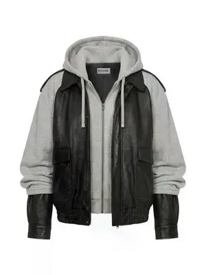 Monse Hybrid Leather Jacket - Black