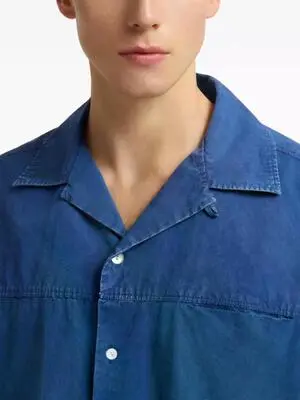 Marni Cuban Collar Logo Patch Shirt