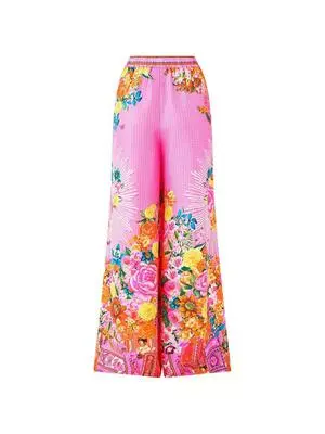 Camilla Illustration Nation Floral Print Palazzo Pants